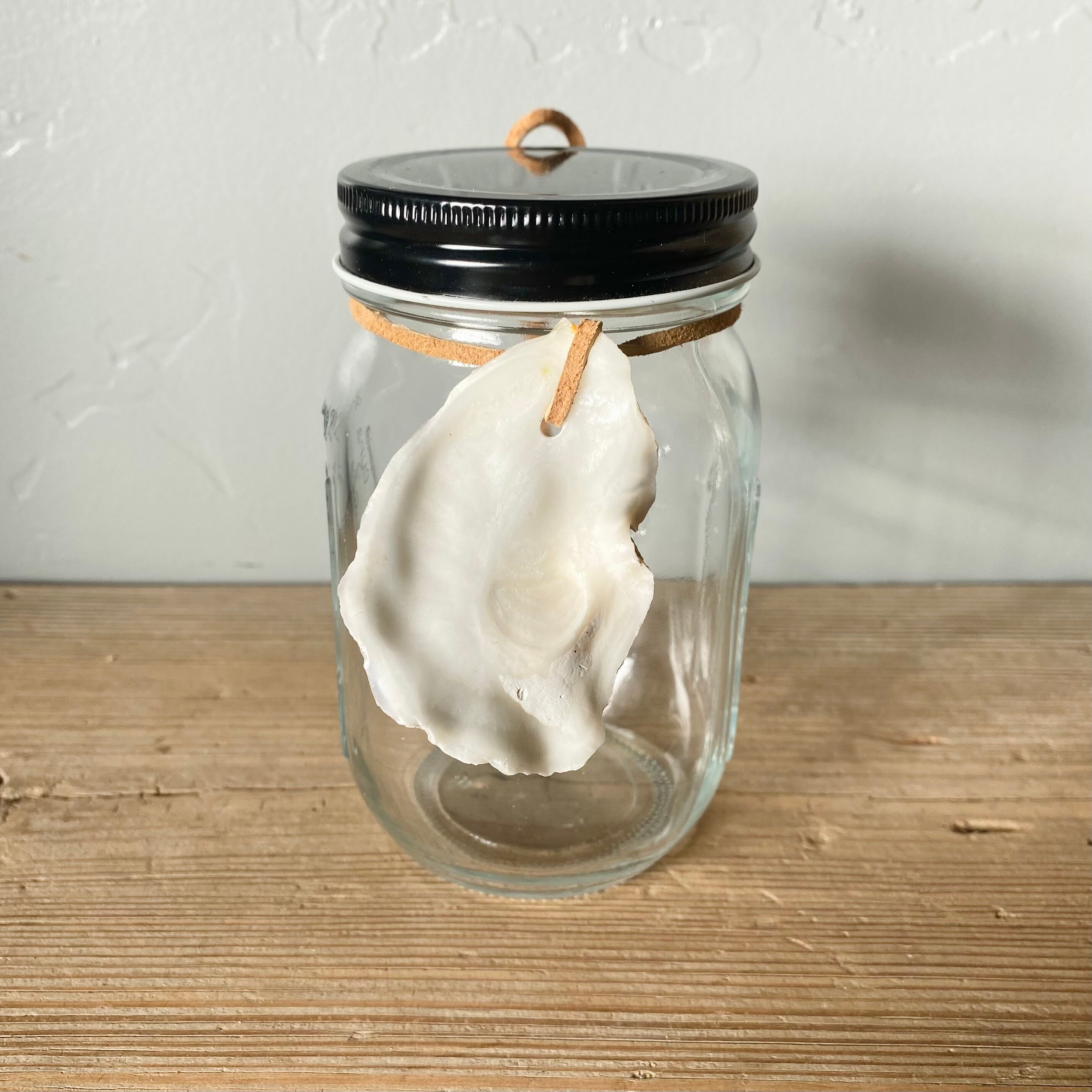 Oyster Shell Minimalist Vase, Drink Glass or Organization Mason Jar - Etsy