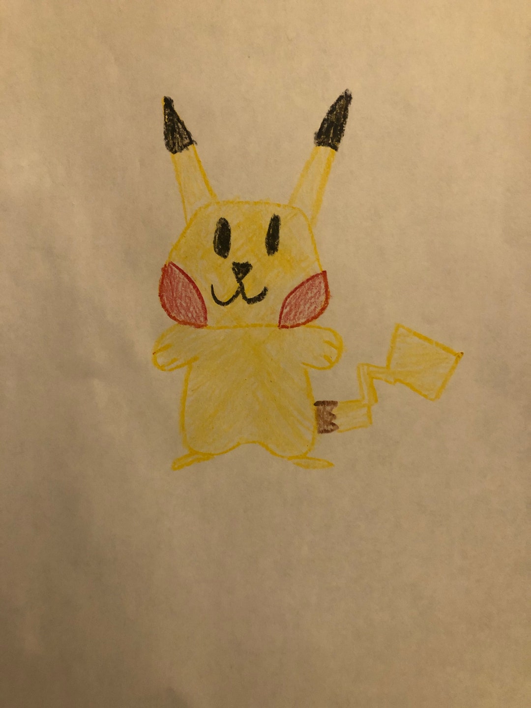 Pikachu in Crayon - Etsy