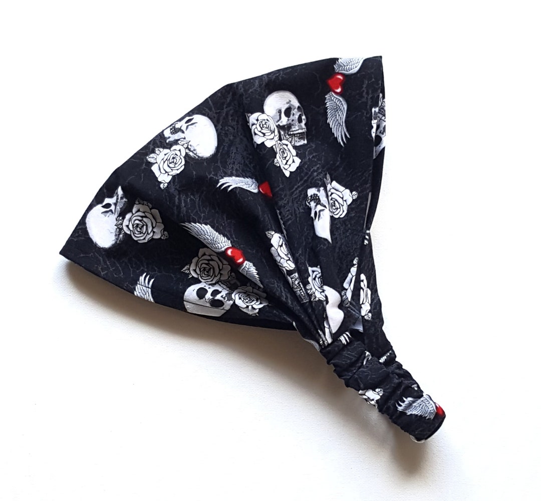 Born to Ride Expandable Headband With Elastic Back, 100% Cotton, Boho ...