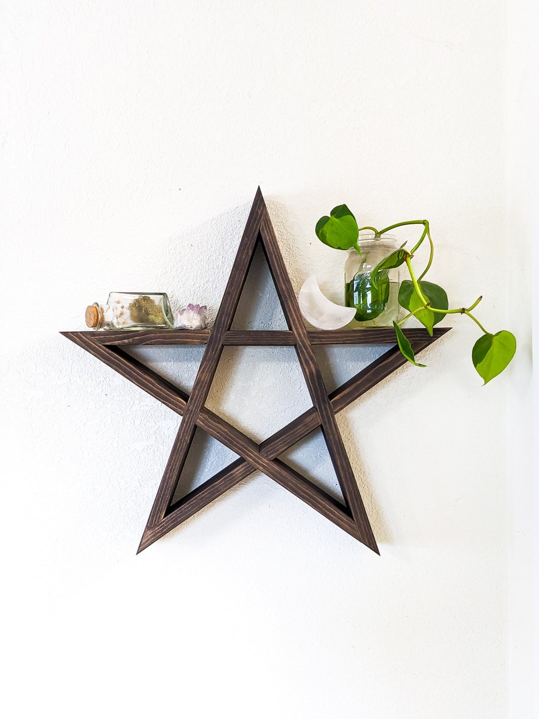 Pentacle Shelf / Star Shelf / 5 Pointed Star / Wooden Star / Handmade ...