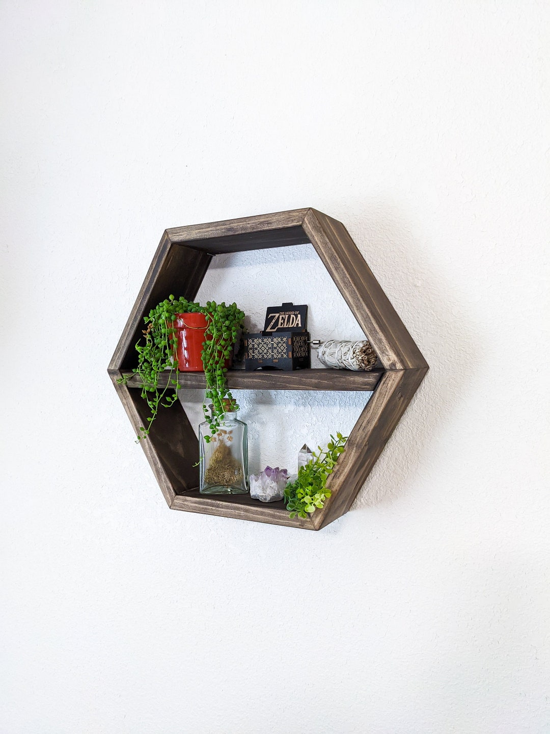 LARGE Hexagon Shelf / Honeycomb Shelves / Geometric Shelves / Plant ...