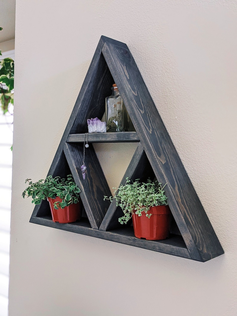 FREE SHIPPING Triangle Floating Shelf / Triforce / Bath Shelf | Etsy