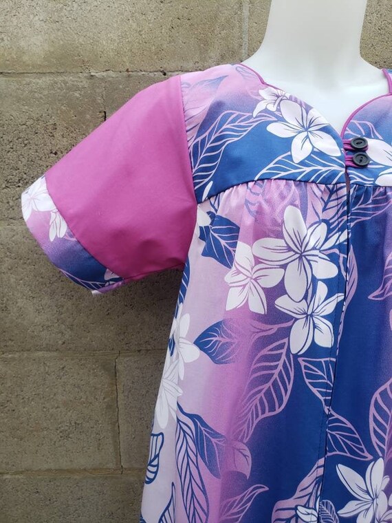 Plumeria Hawaiian casual short muumuu - Gem