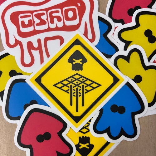 Splatoon Squid Sticker Set Vinyl Sticker for Your Notebook - Etsy