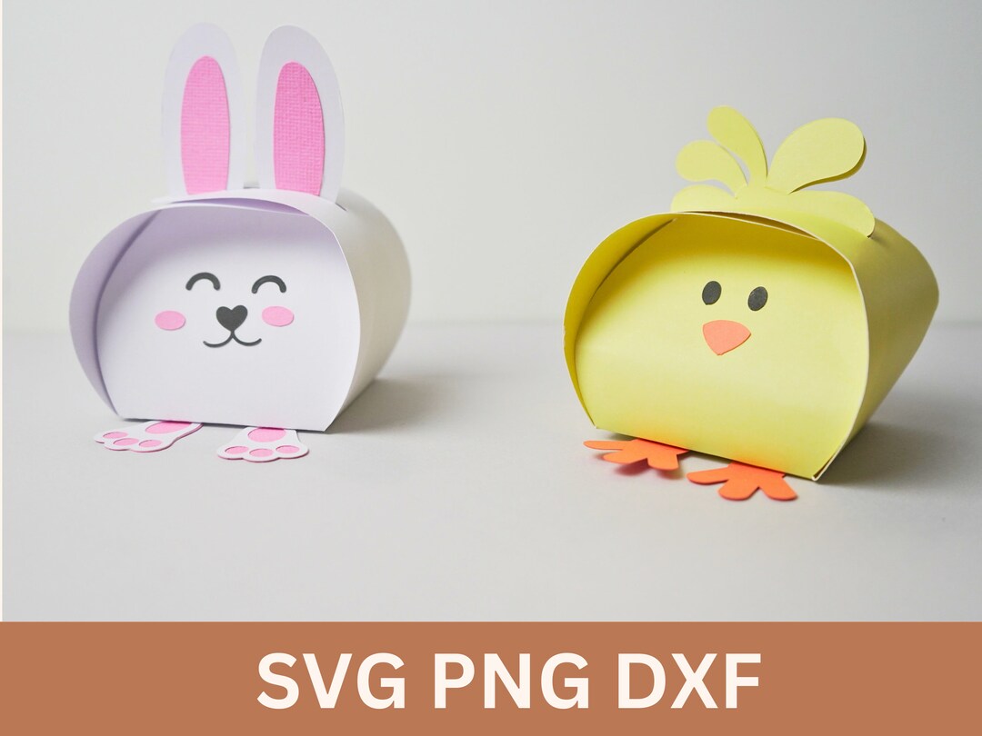 Easter Bunny Treat Box Template SVG, Candy Holder, Easter Gift Basket ...