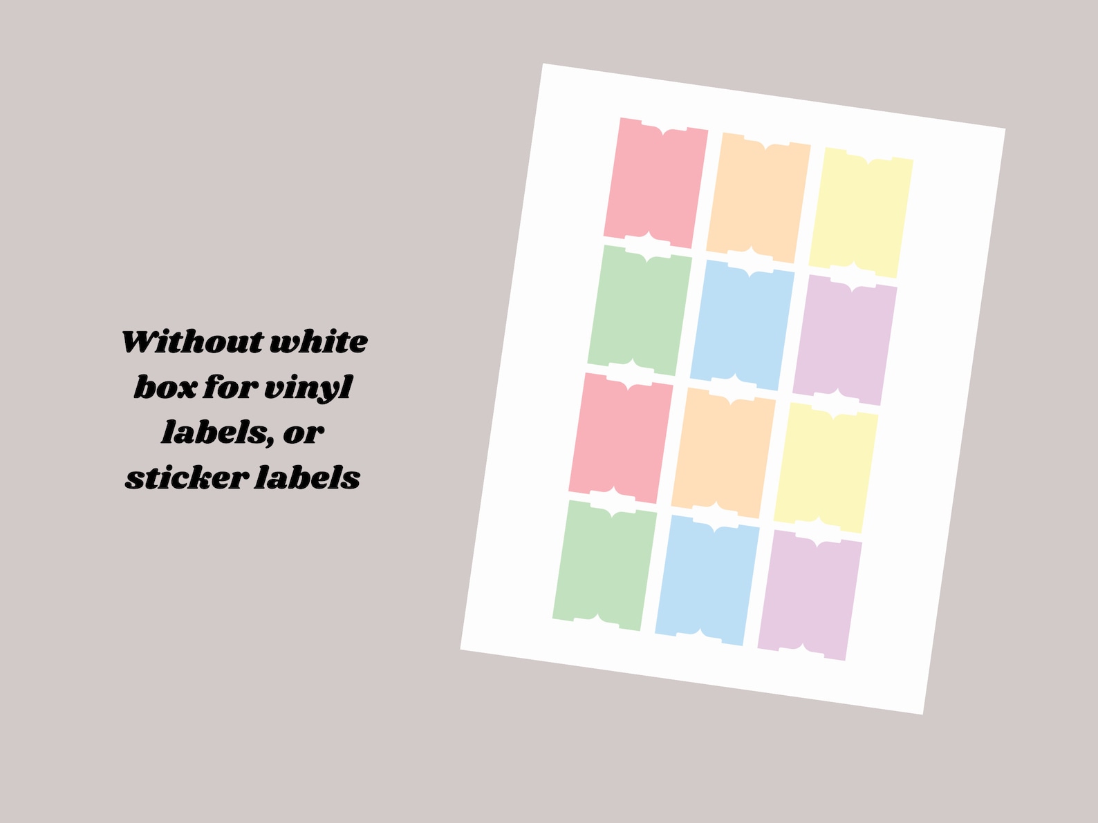 Printable Tabs 5 Side Tabs/ Tab Template US Letter/ Svg Cut File ...