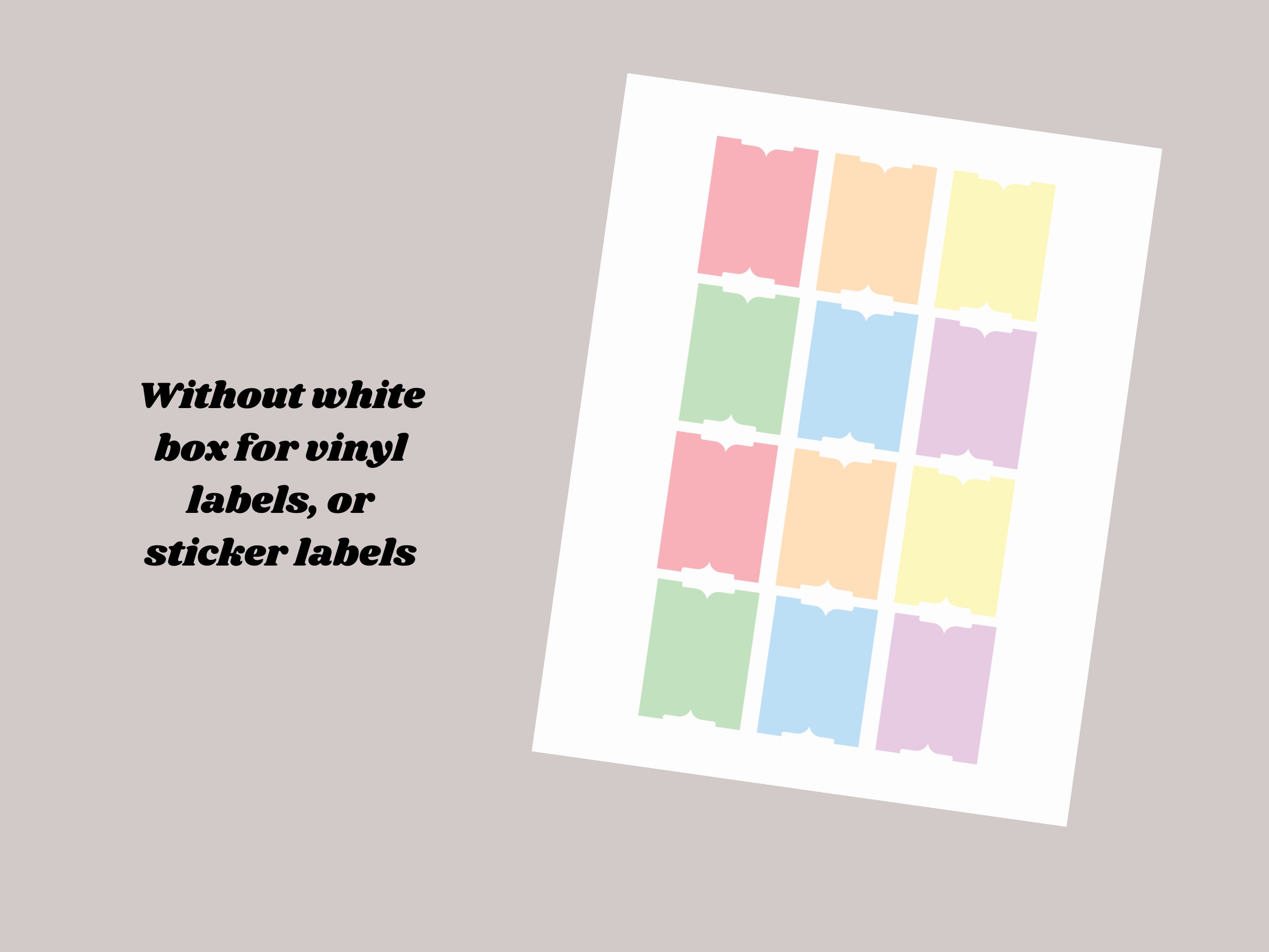 Printable Tabs 5 Side Tabs/ Tab Template US Letter/ Svg Cut File ...