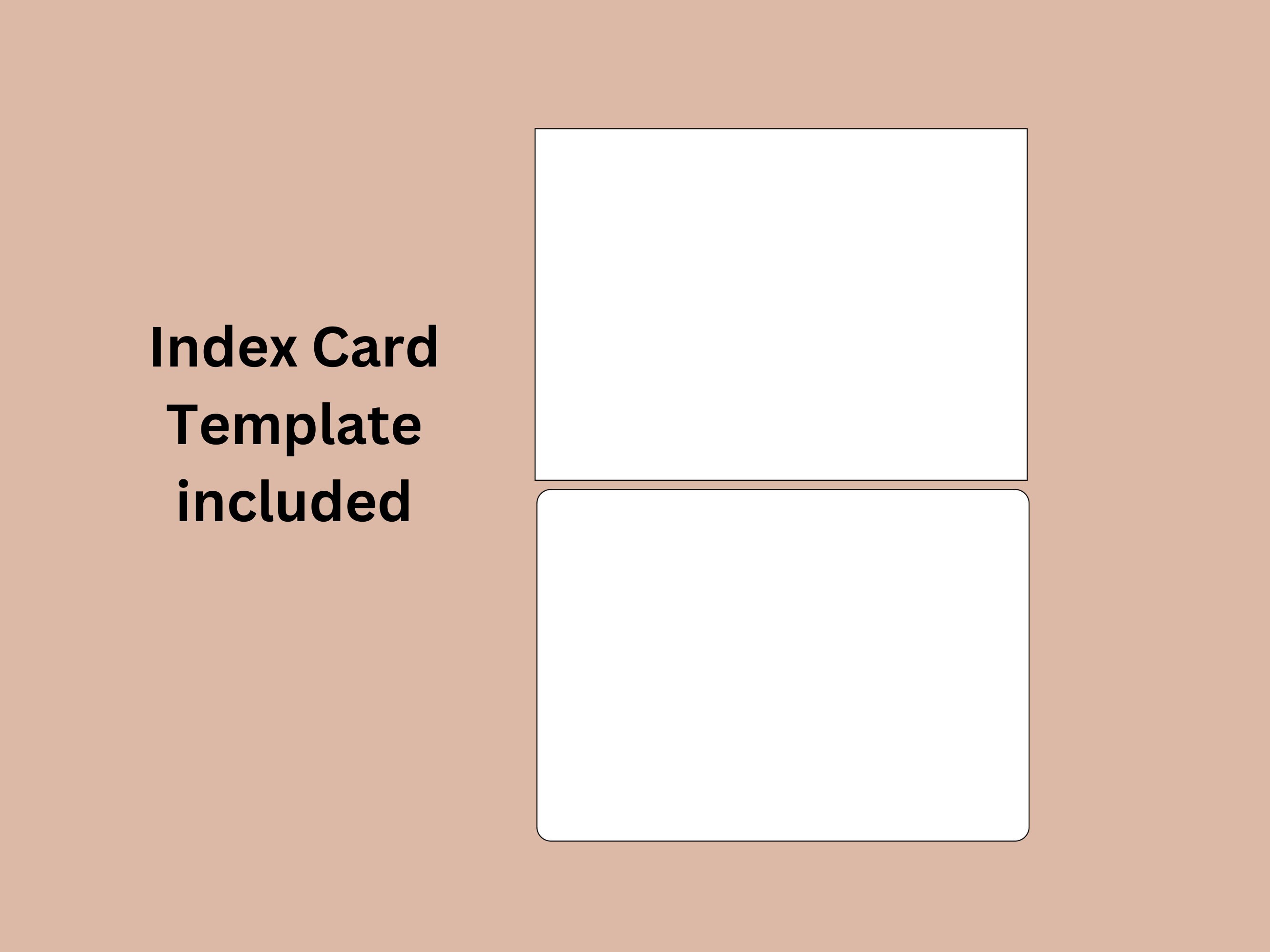 5x7 Index Card Divider Template, Index Card SVG, Recipe Card ...