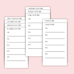 Minimal Routine Planner Task Card Printable/fillable Planner Cards ...