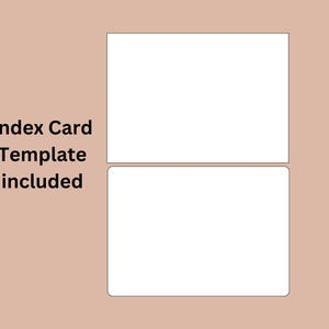 3 X 5 Index Card File Folder Template, Index Card SVG, Recipe Card ...