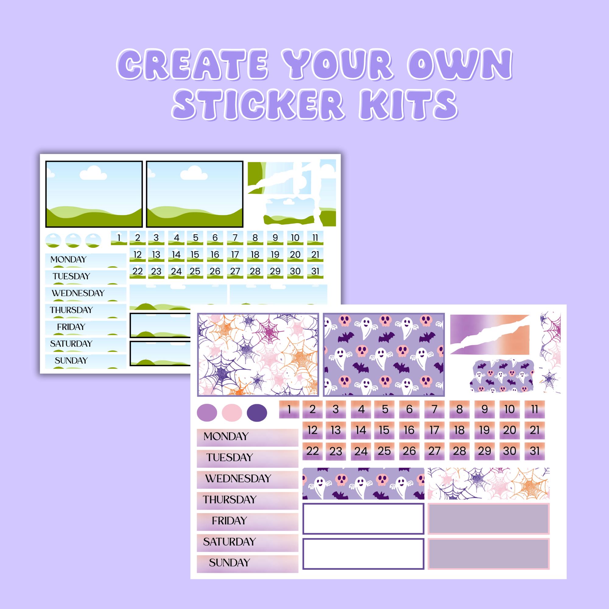 Happy Planner Dashboard Sticker Template, Canva Template, Planner ...