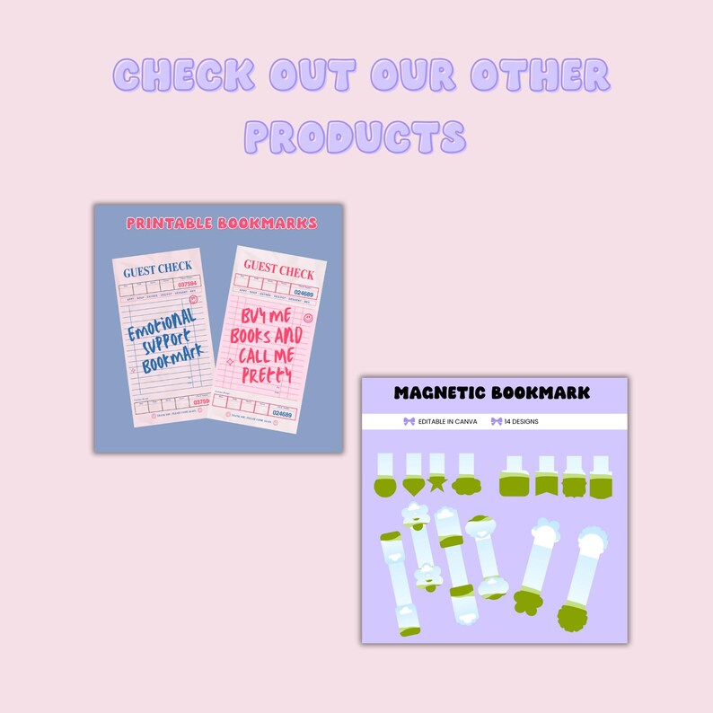Bow Magnetic Bookmark Canva Template, Bookmark SVG, Bookmark Template ...