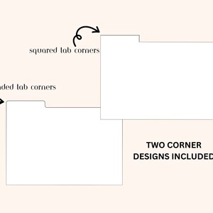 3 X 5 Index Card Divider Template, Index Card Tab SVG, Recipe Card Organization, Flash Card ...