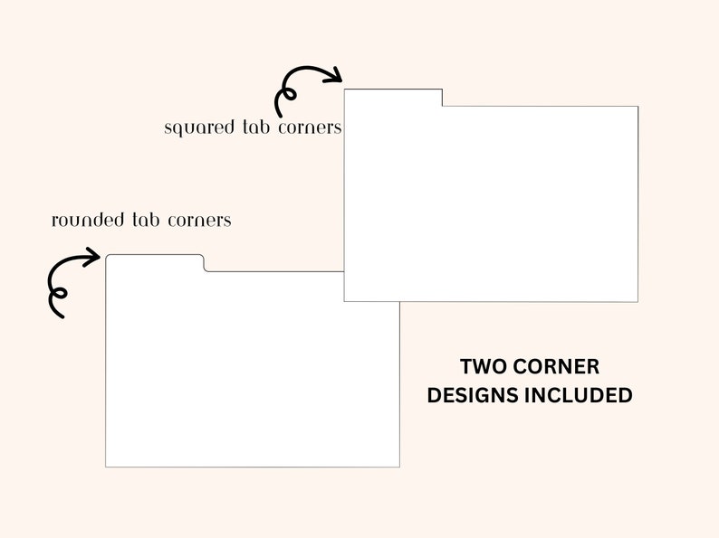 3 X 5 Index Card Divider Template, Index Card Tab SVG, Recipe Card Organization, Flash Card ...