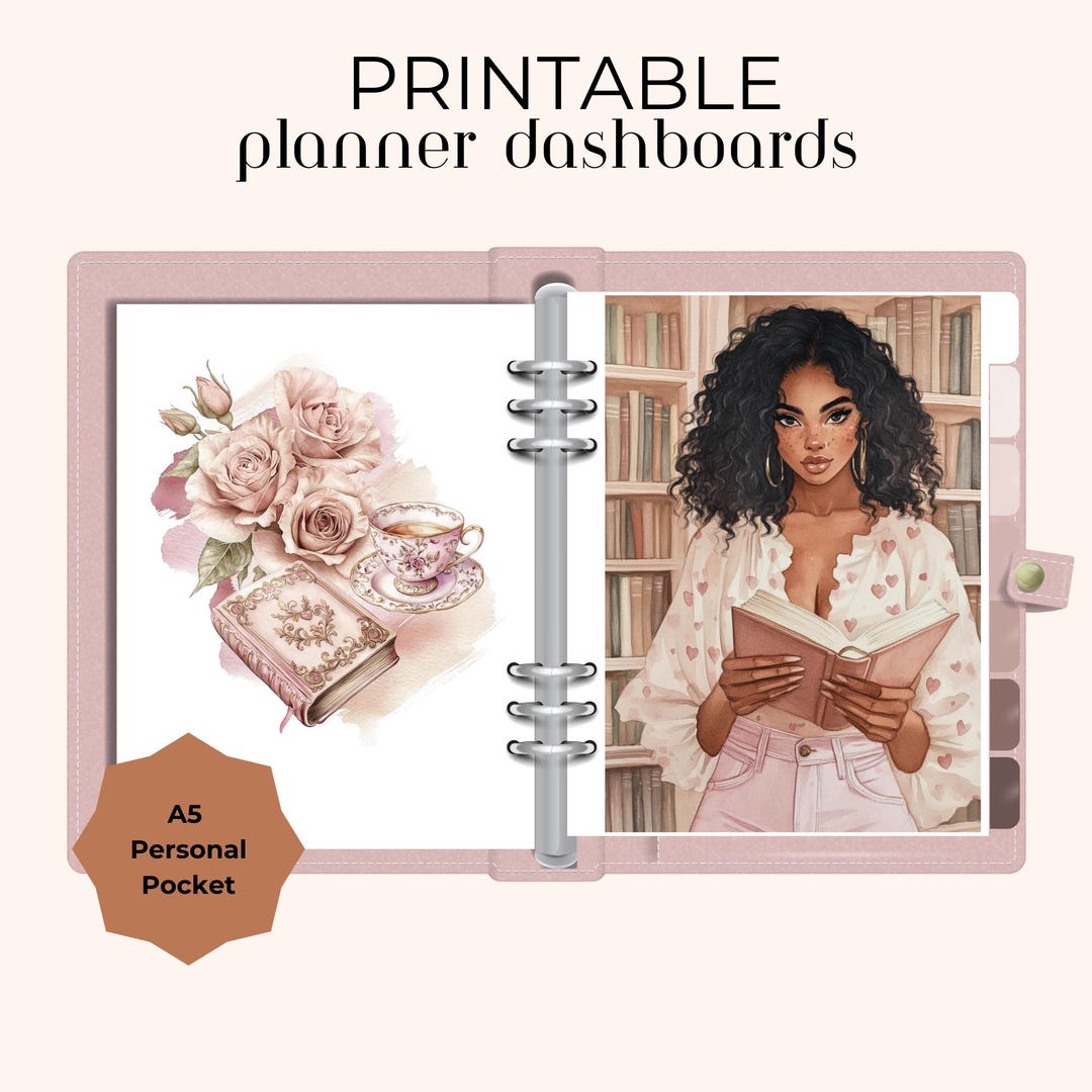 February Valentine Printable Dashboard, A5 Planner Printable,personal ...