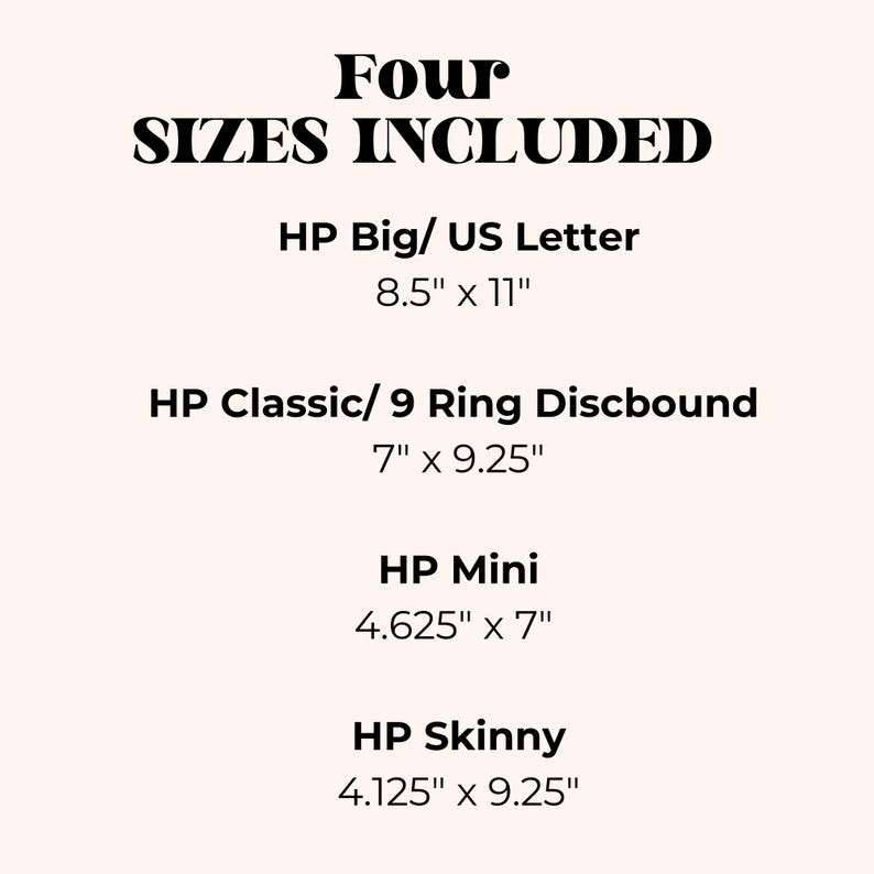 Happy Planner Disc Bound Insert Page Template, 4 Sizes, Disc Bound ...