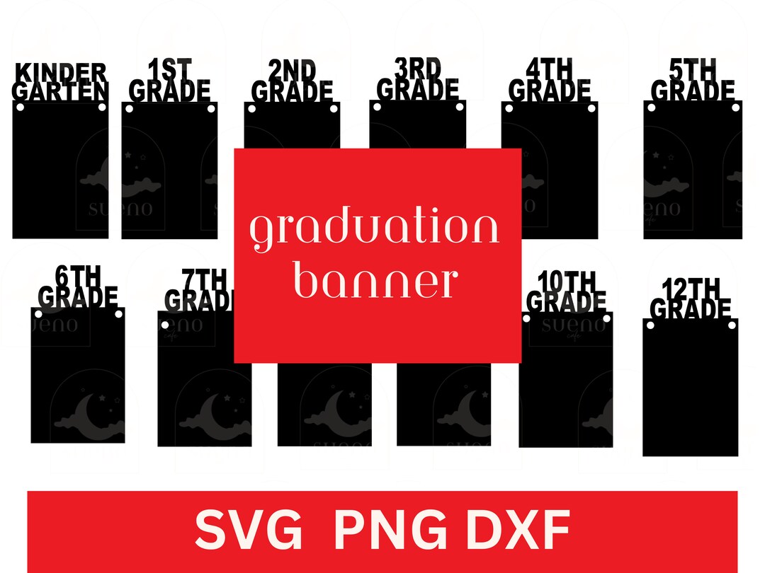 Graduation Decorations Banner Template, Graduation Banner SVG ...