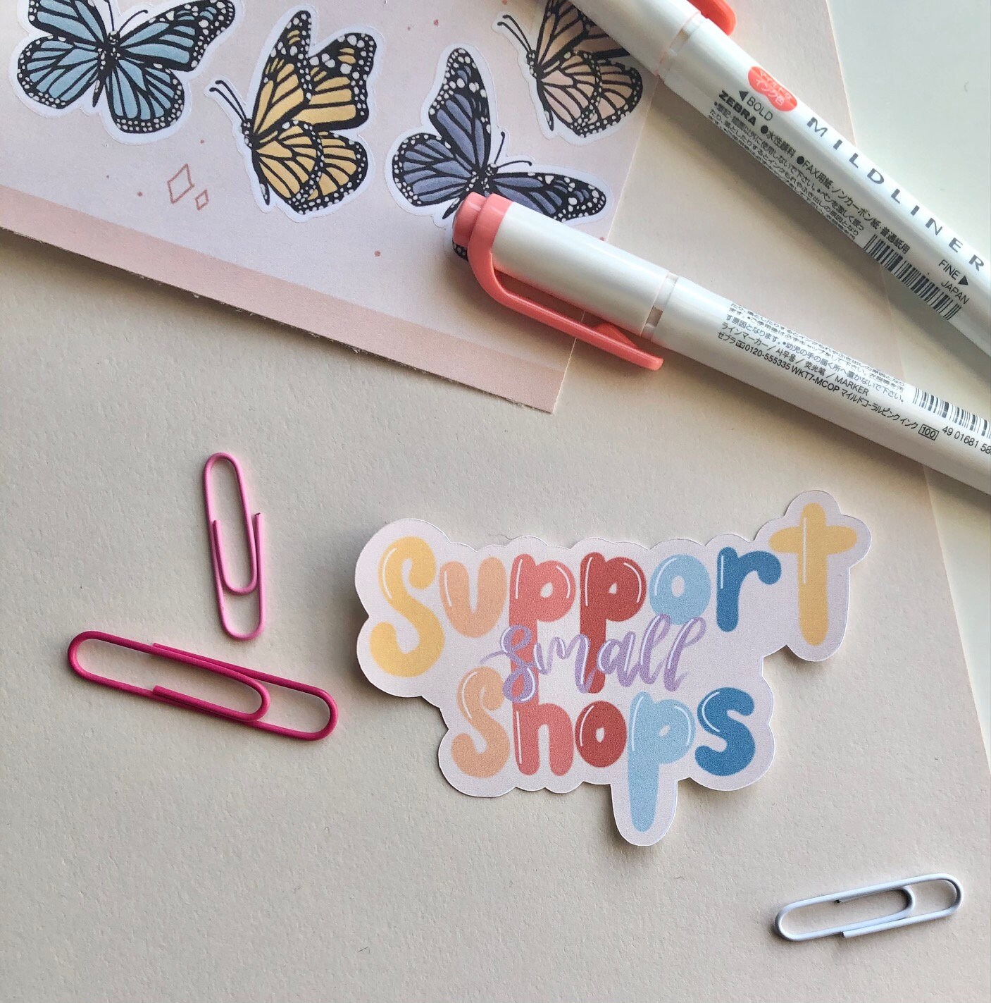 Support Small Shops Matte Sticker - Etsy