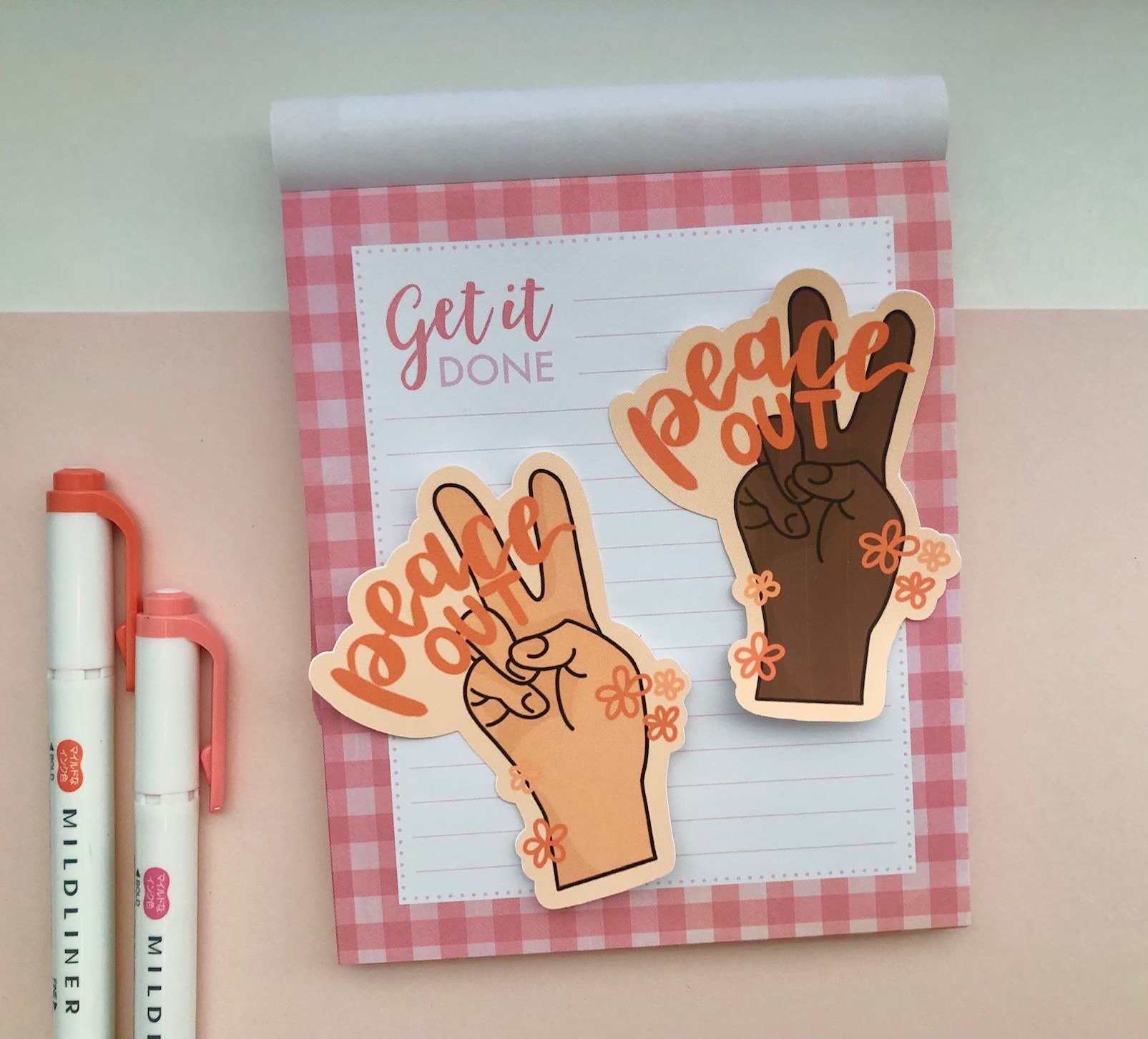 Peace Out Peace Sign Matte Sticker | Etsy