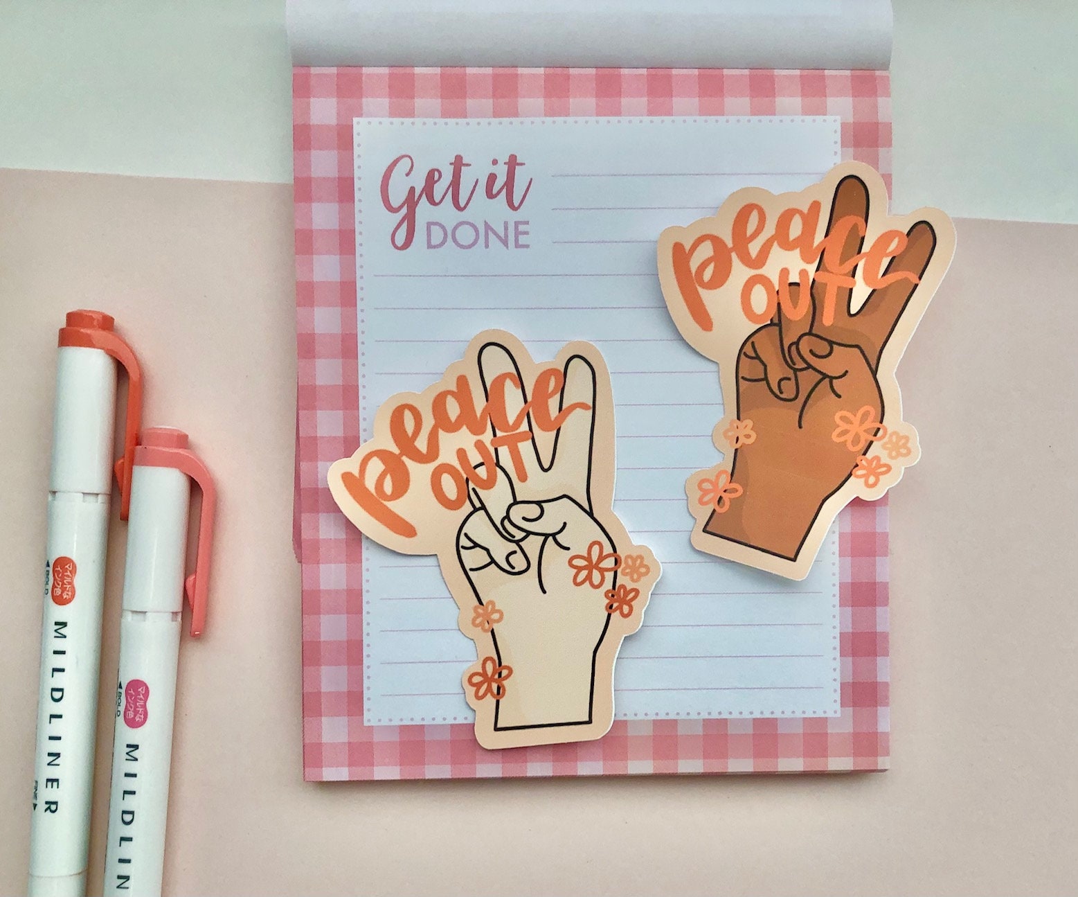 Peace Out Peace Sign Matte Sticker | Etsy