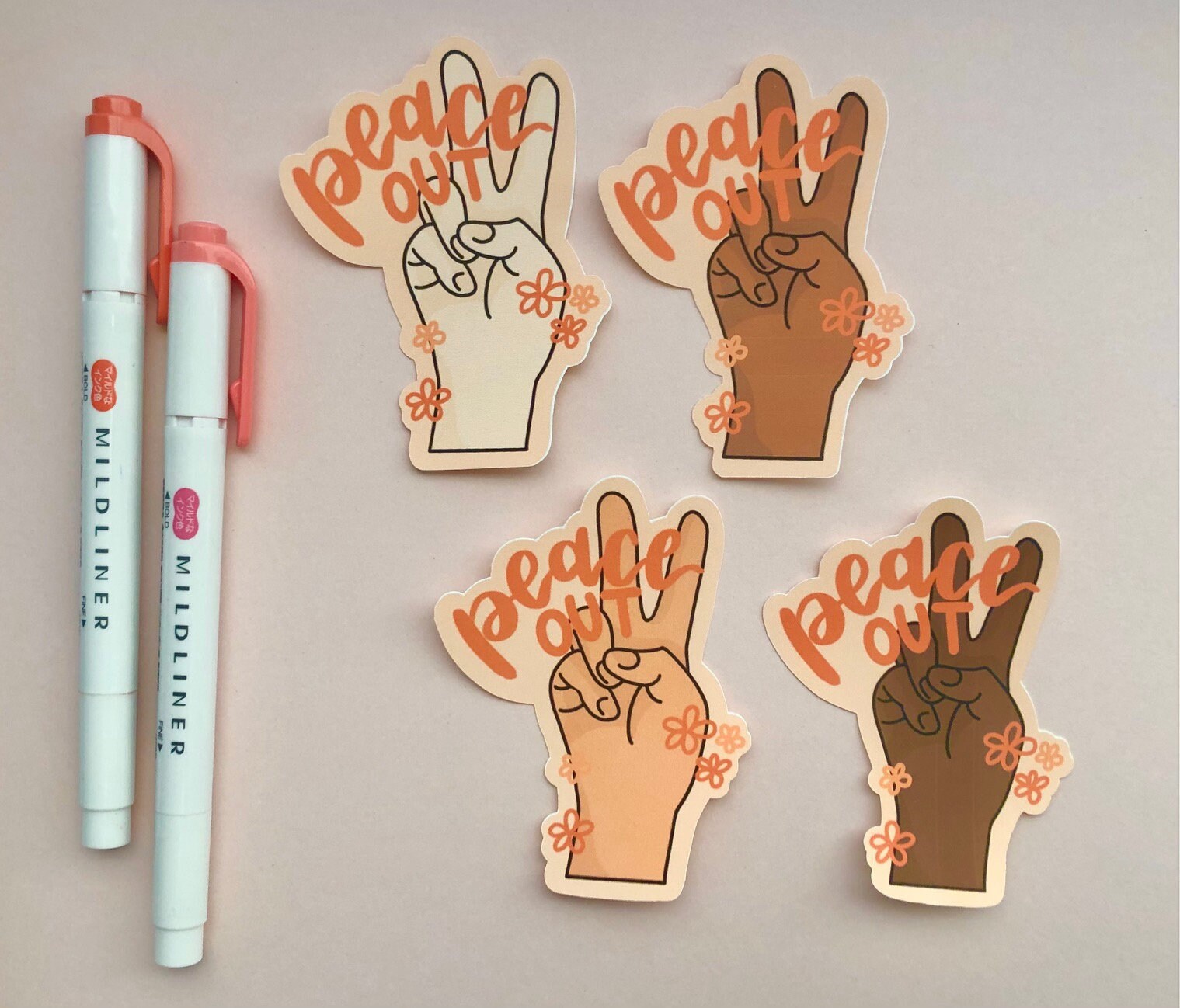 Peace Out Peace Sign Matte Sticker | Etsy