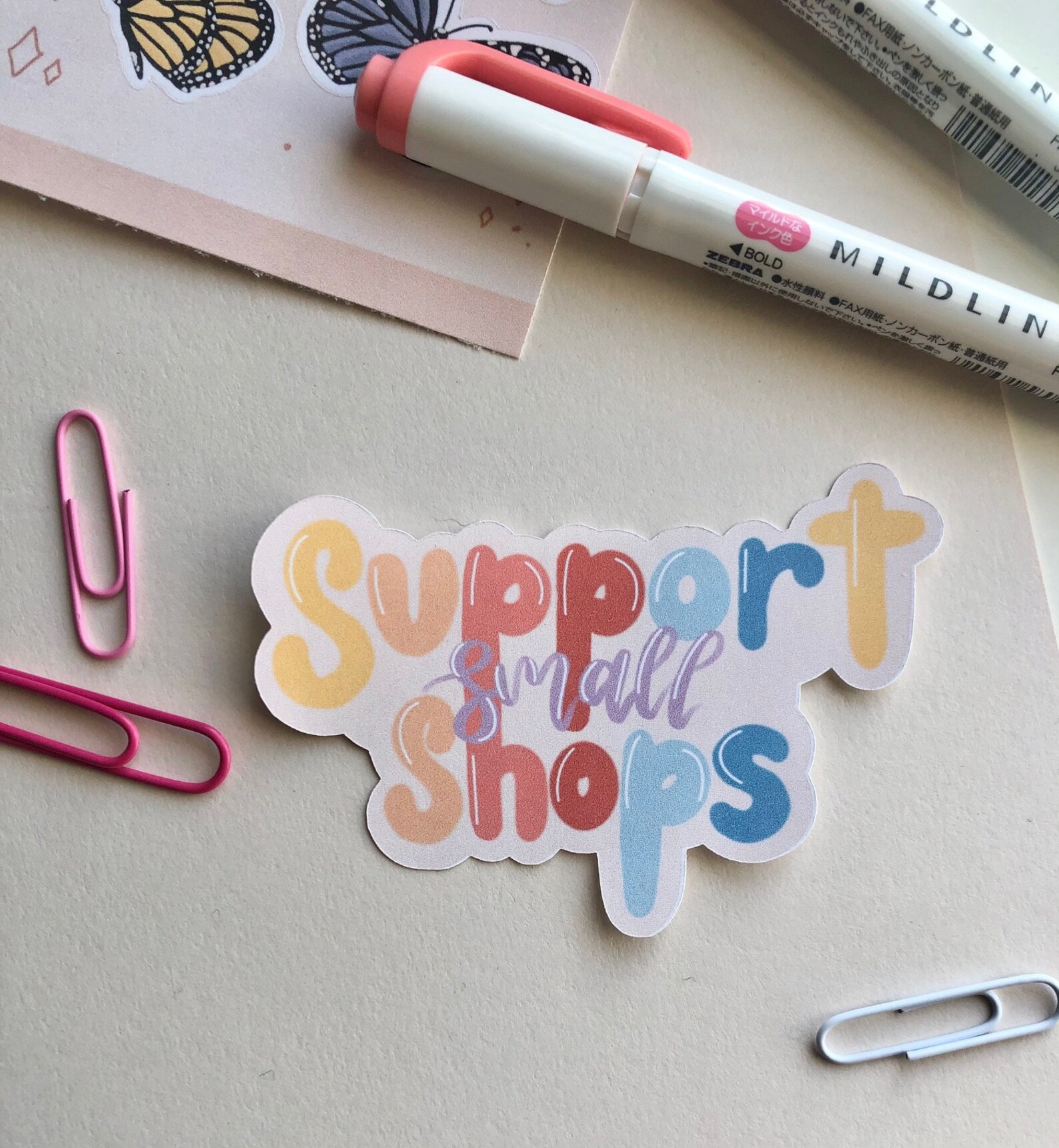 Support Small Shops Matte Sticker - Etsy