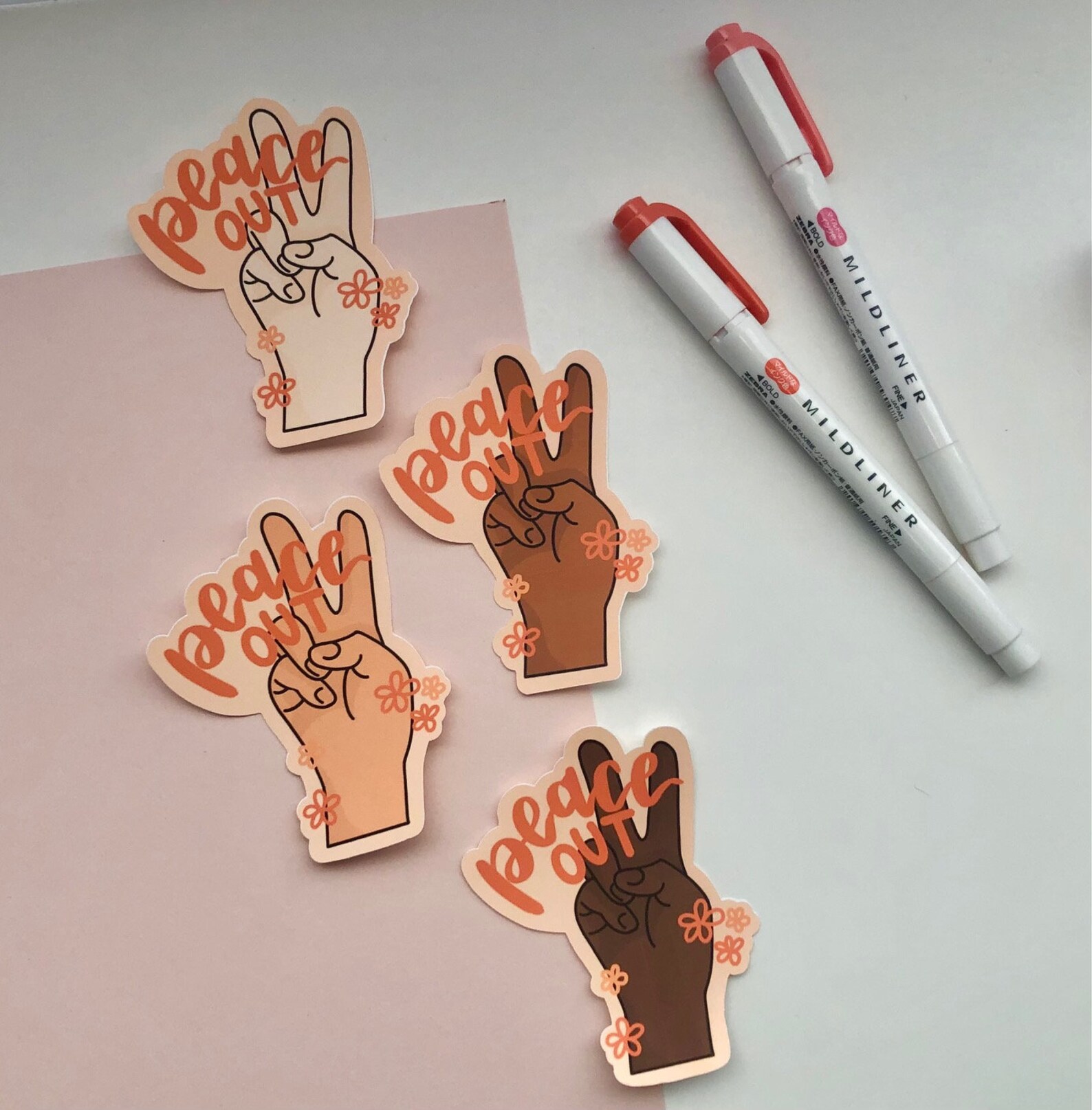 Peace Out Peace Sign Matte Sticker | Etsy