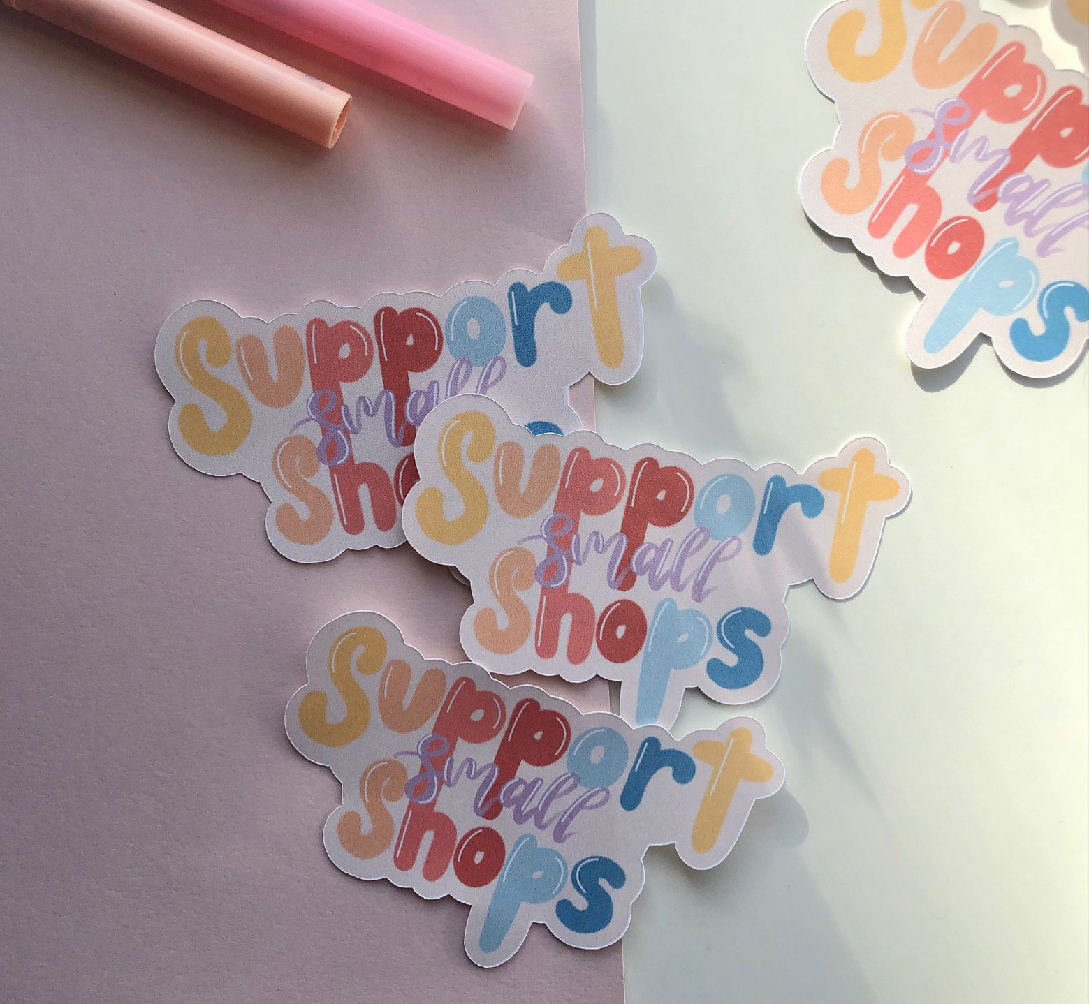 Support Small Shops Matte Sticker - Etsy