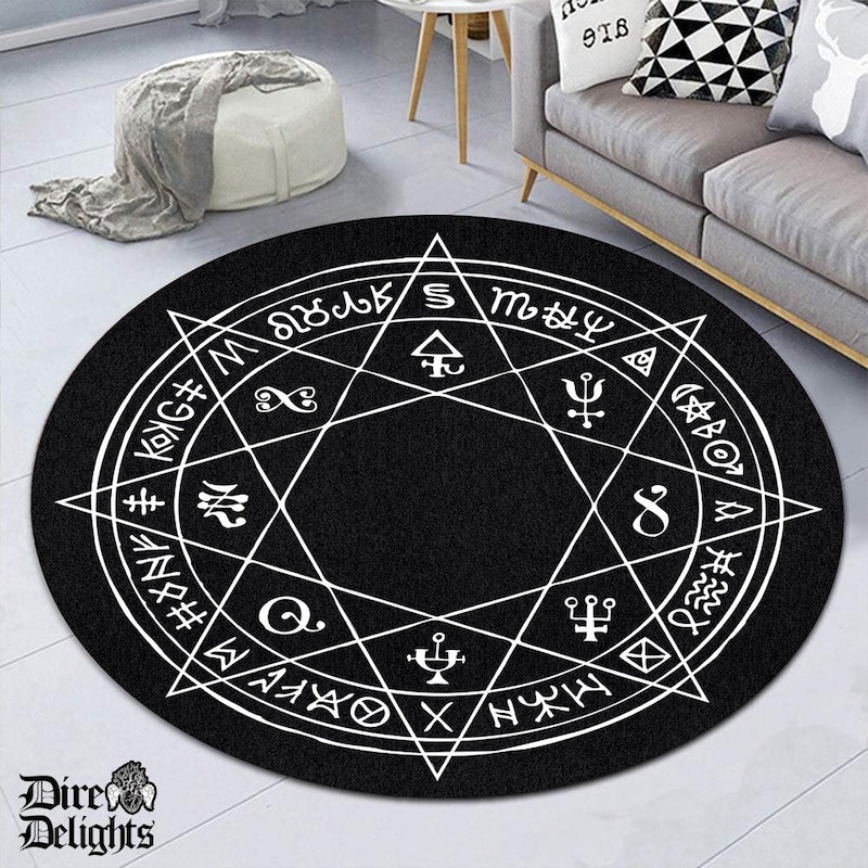 Goth Circle Rug - Etsy