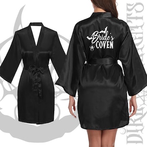 Gothic Bachelorette Robes,bride, Bride's Coven,alternative Bride Robe ...