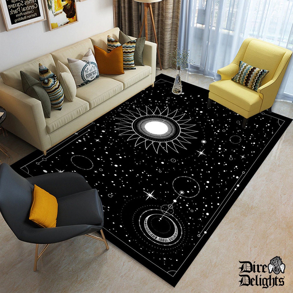Celestial Starry Night Sky Rug Witch Room Decortarot Floor | Etsy