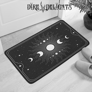Celestial Starry Night Mat, Gothic Doormat, Goth Witchy Door Mat,witch ...