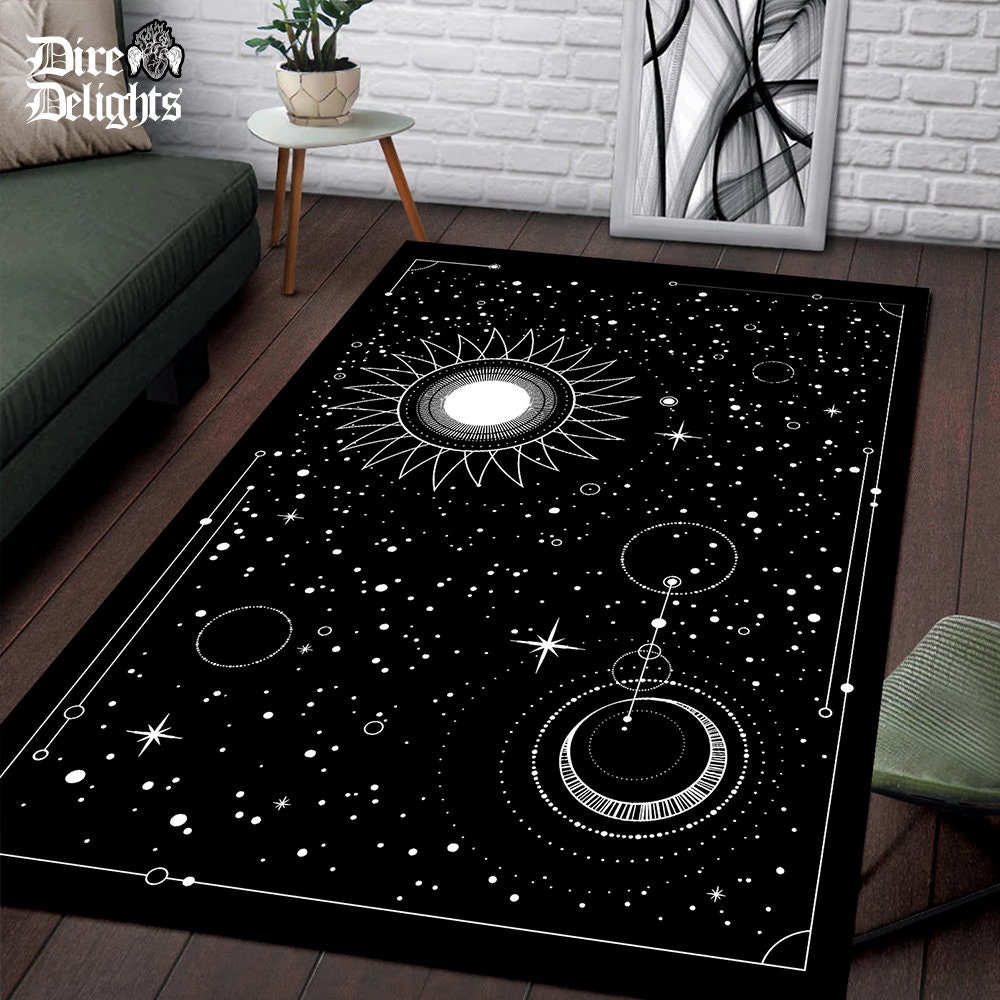 Celestial Starry Night Sky Rug Witch Room Decortarot Floor | Etsy