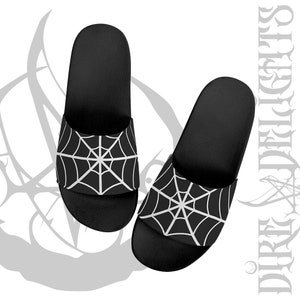 Halloween Spider Web Slippers Etsy