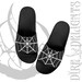 Goth Spider Web Slippers, Gothic Spiderweb Slide Sandals, Goth Slippers ...