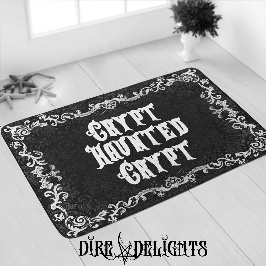 Funeral Crypt Haunted Crypt Door Mat, Gothic Doormat, Goth Witchy Door ...