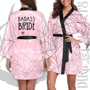 Pastel Goth Bachelorette Robes, Badass Bride, Maid of Horror, Bride's ...