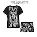 Goth Horror Pajama Set,demonic Cotton Pajama T-shirt & Pants,punk Emo ...