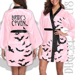 Pastel Goth Bachelorette Robes, Badass Bride, Maid of Horror, Bride's ...