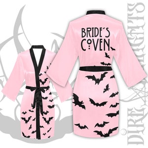 Pastel Goth Bachelorette Robes, Badass Bride, Maid of Horror, Bride's ...