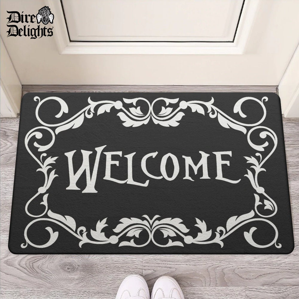 Funeral Welcome Door Mat, Gothic Doormat, Goth Witchy Door Mat sold by ...