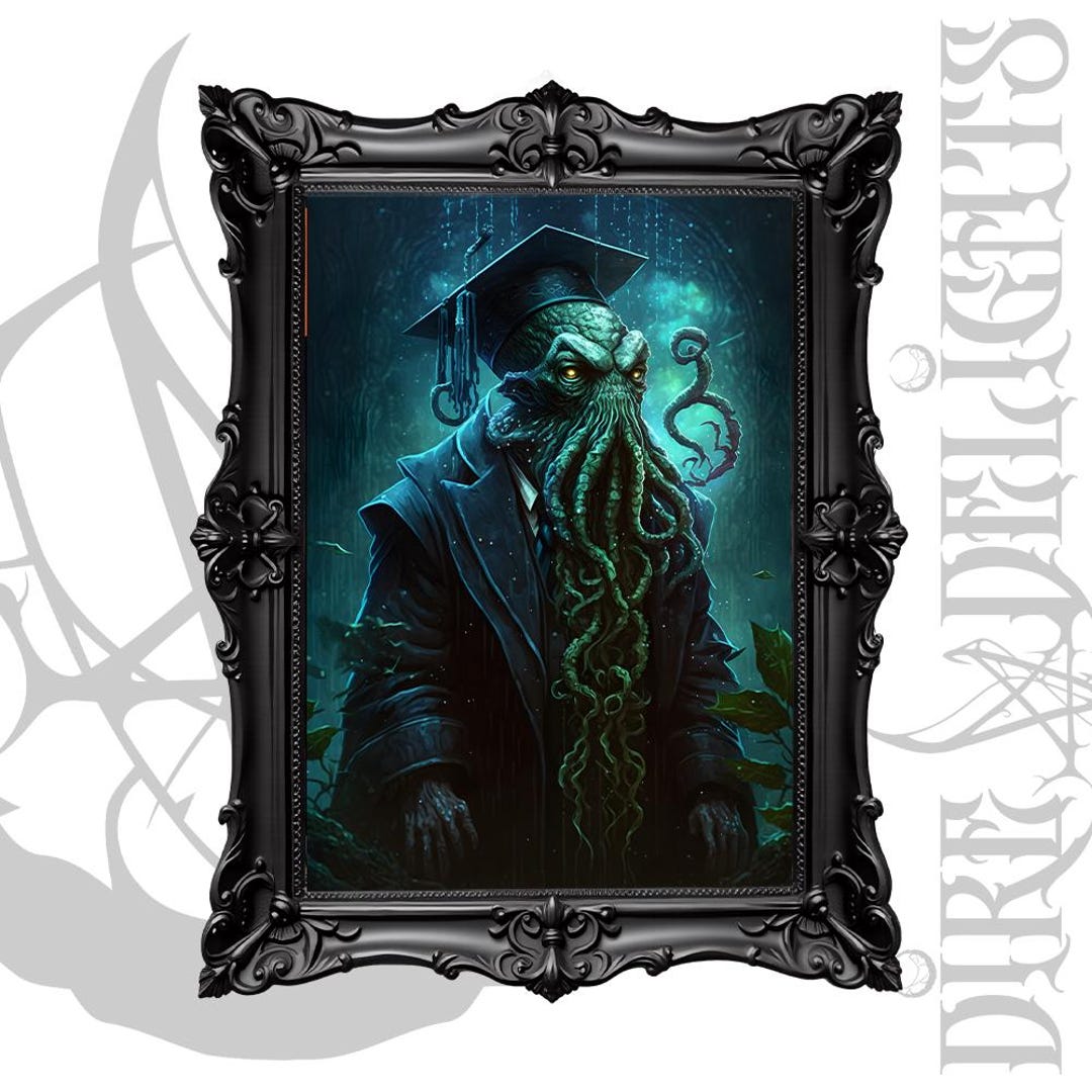 Lovecraftian Horror Graduate Digital Print, Instant Download, Digital ...