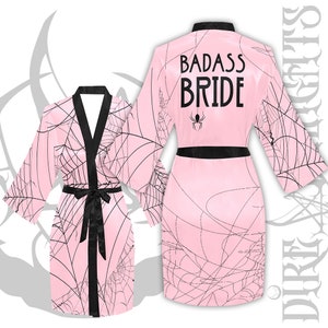 Pastel Goth Bachelorette Robes, Badass Bride, Maid of Horror, Bride's ...