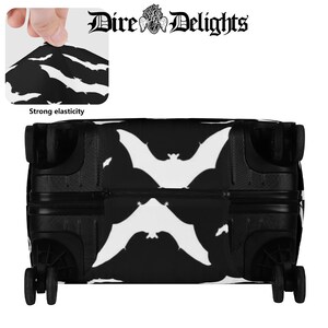Bats Luggage Cover, Gothic Witchy Vampire Travel Suitcase Elastic Cover ...