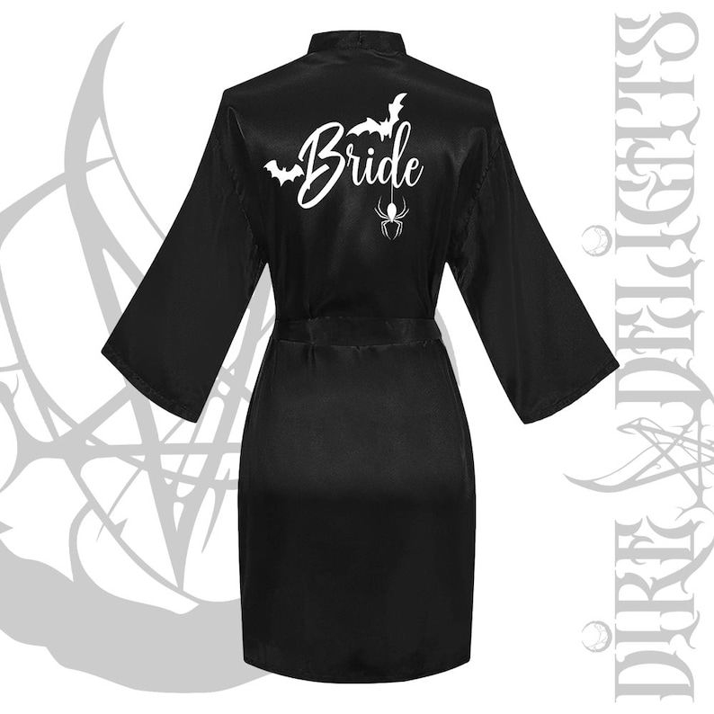 Gothic Bachelorette Robes,bride, Bride's Coven,alternative Bride Robe ...