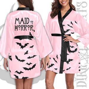 Pastel Goth Bachelorette Robes, Badass Bride, Maid of Horror, Bride's ...