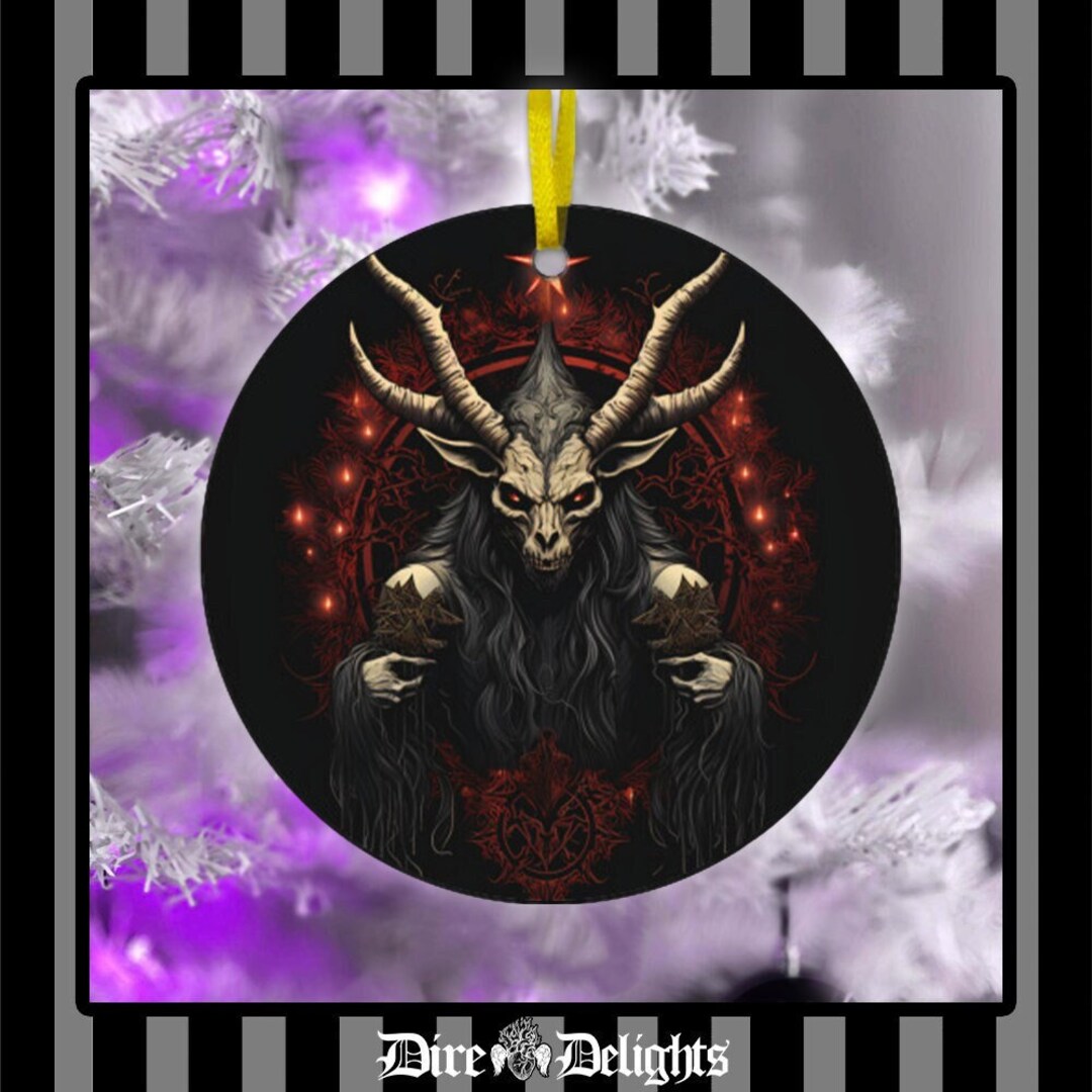Baphomet Goth Christmas Tree Ornament Acrylic Xmas Tree - Etsy