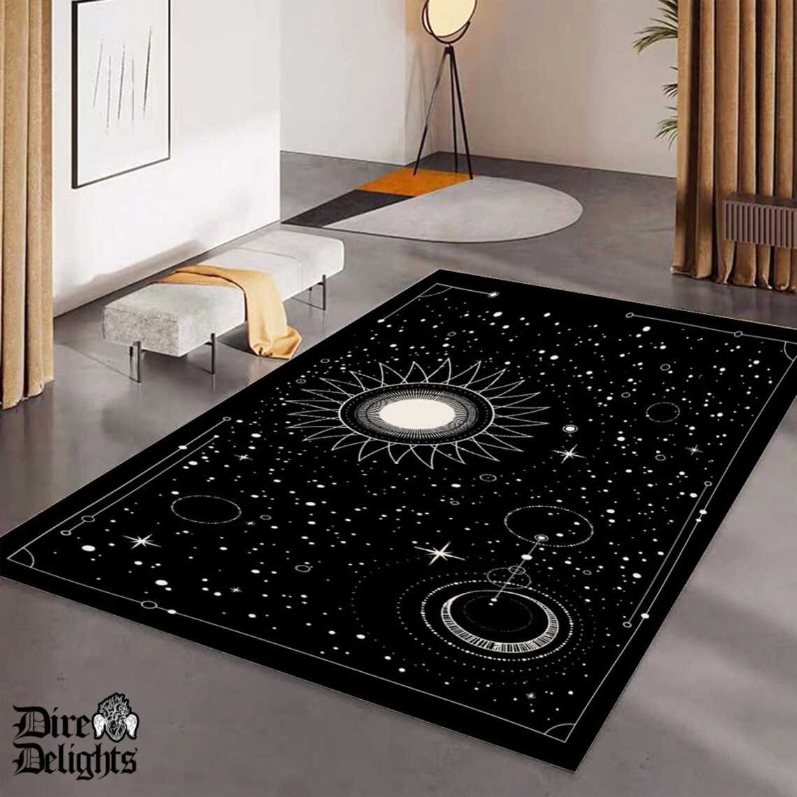 Celestial Starry Night Sky Rug Witch Room Decortarot Floor | Etsy