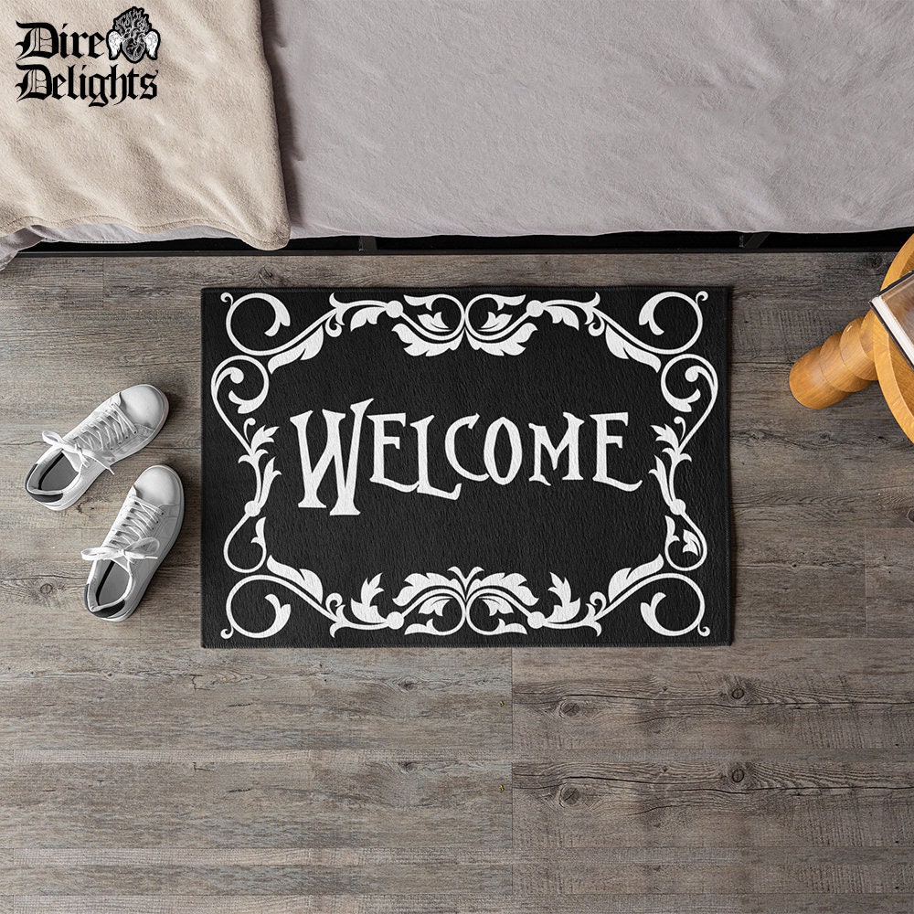 Funeral Welcome Door Mat, Gothic Doormat, Goth Witchy Door Mat sold by ...
