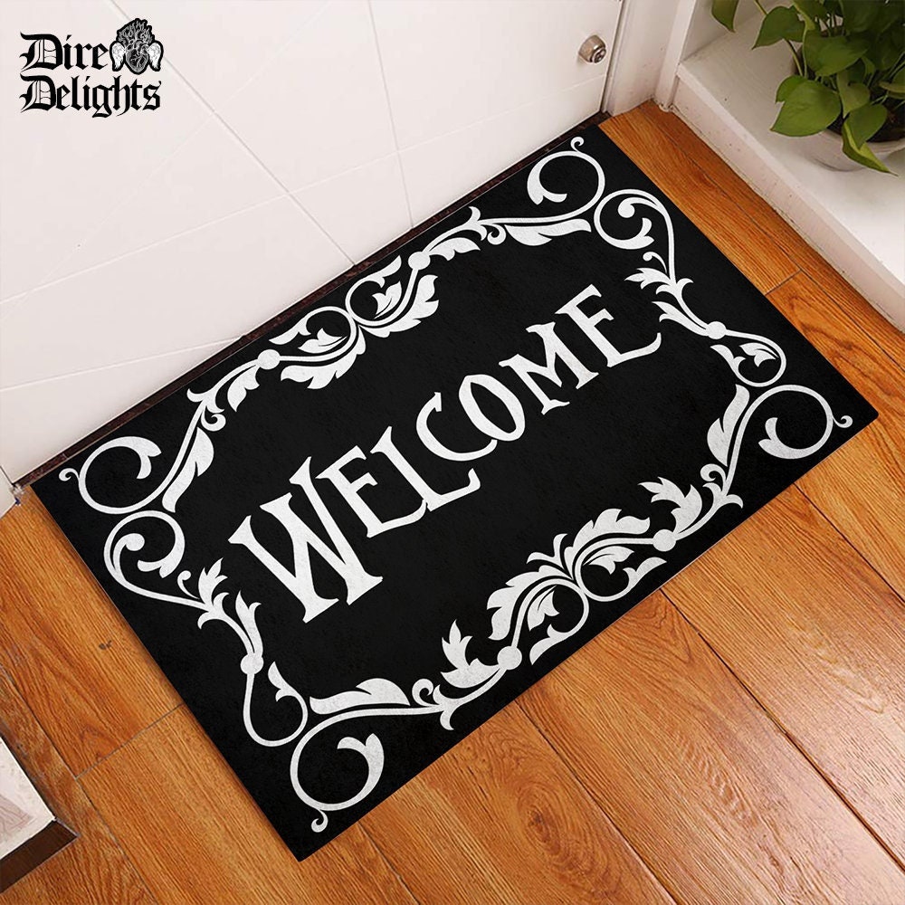 Funeral Welcome Door Mat, Gothic Doormat, Goth Witchy Door Mat sold by ...